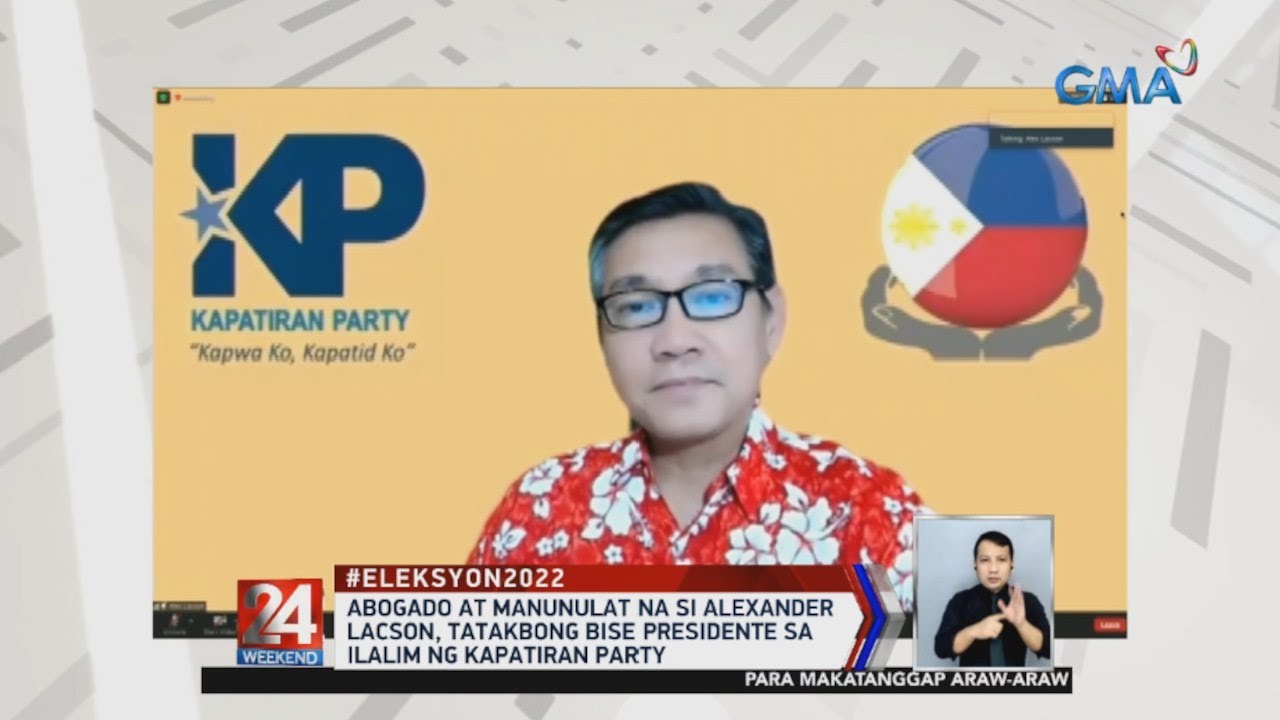 Alexander Lacson, tatakbong bise presidente sa ilalim ng Kapatiran ...