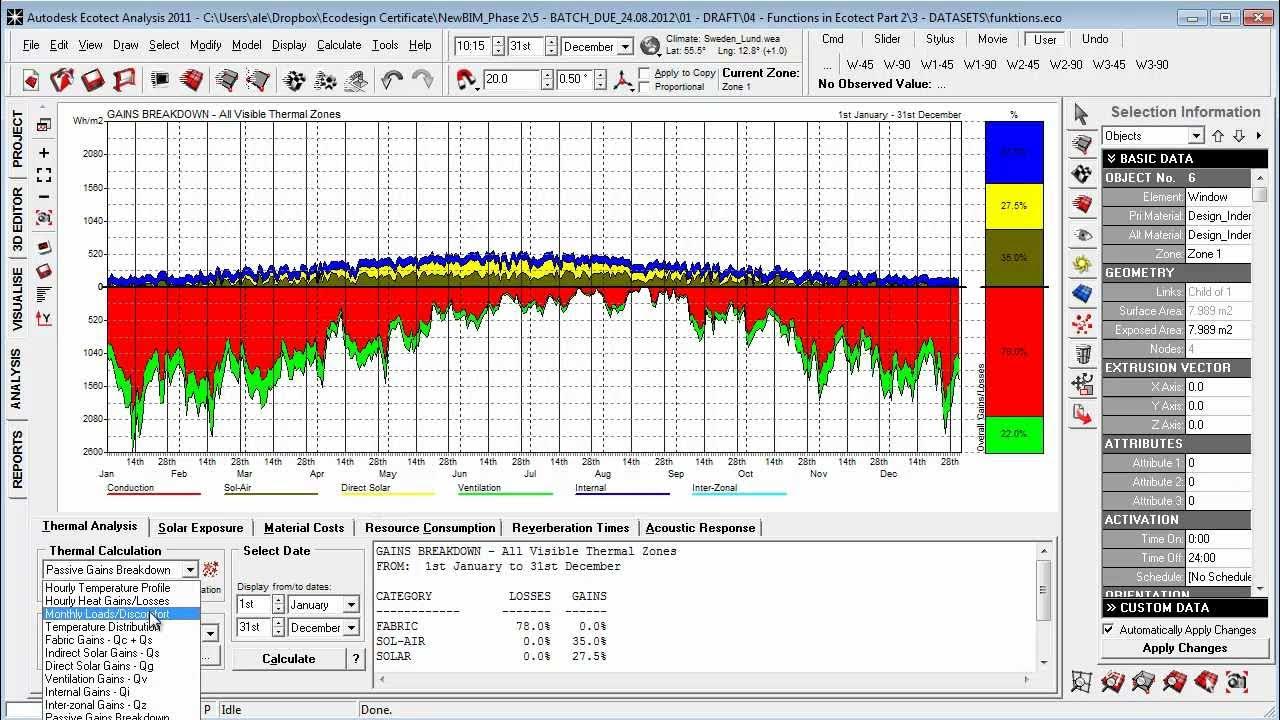 Functions in Ecotect Part 2 - YouTube