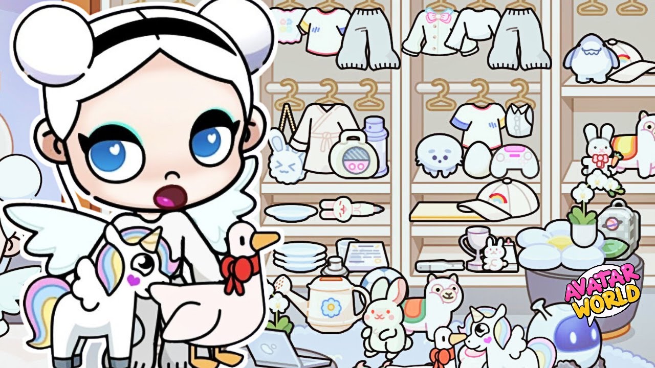 🤍 ALL WHITE FREE ITEMS in AVATAR WORLD - YouTube