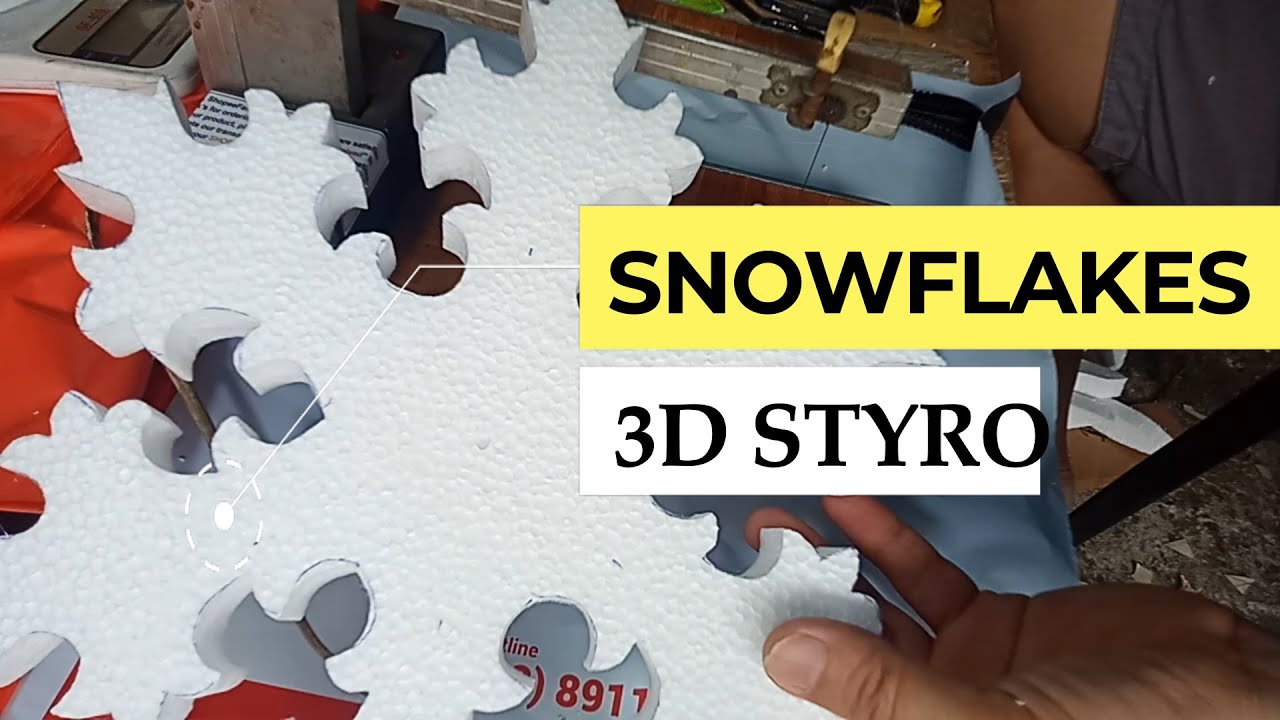 DIY Snowflakes Decor using Styrofoam the Easy Way - YouTube