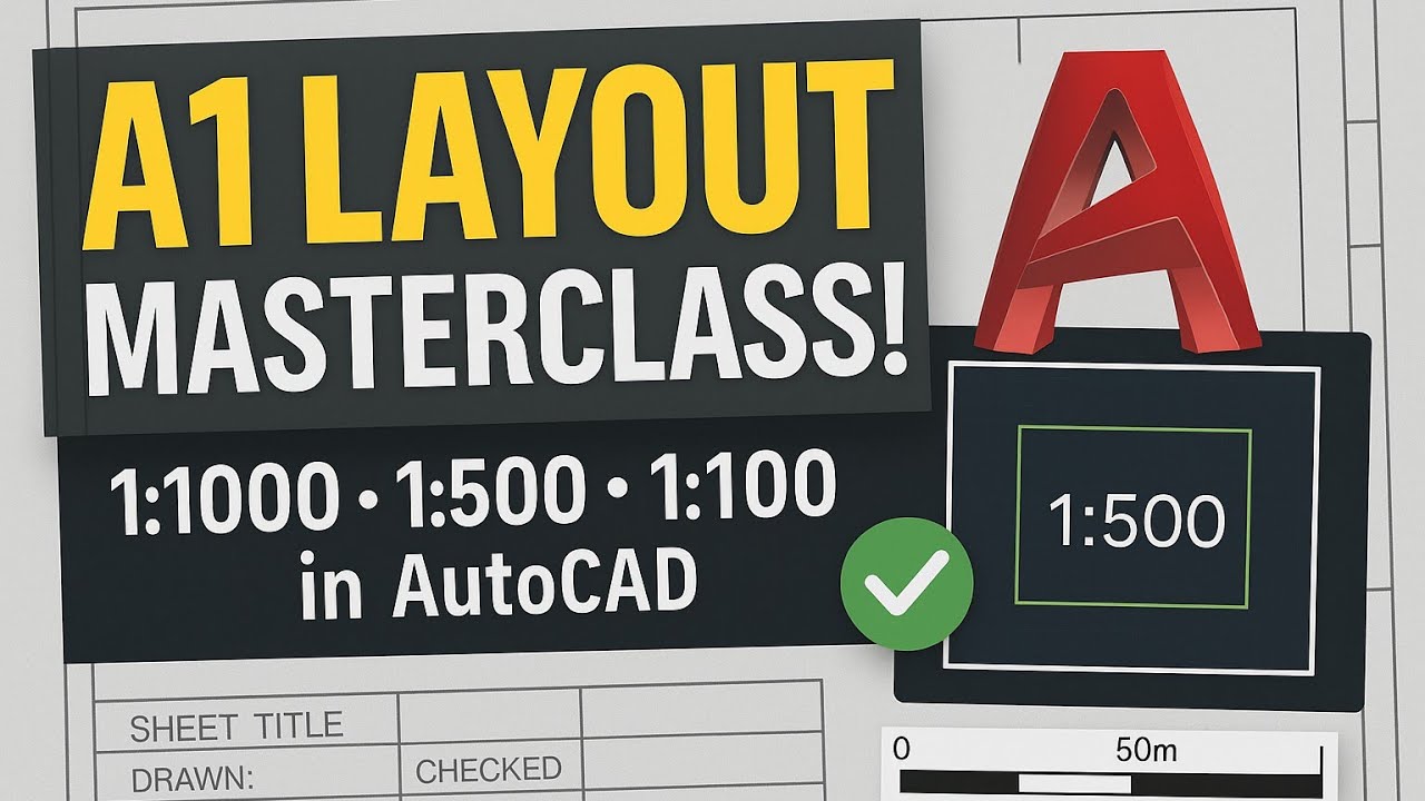 How to set a1 sheet print layout easily /autocad tutorial - YouTube