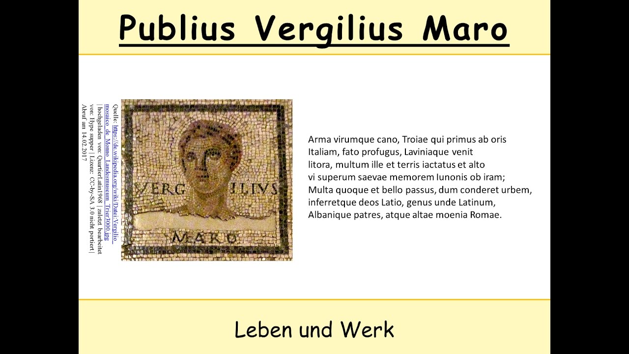 Vergil - Biografie und Werk 2/2 (Latein | Publius Vergilius Maro ...