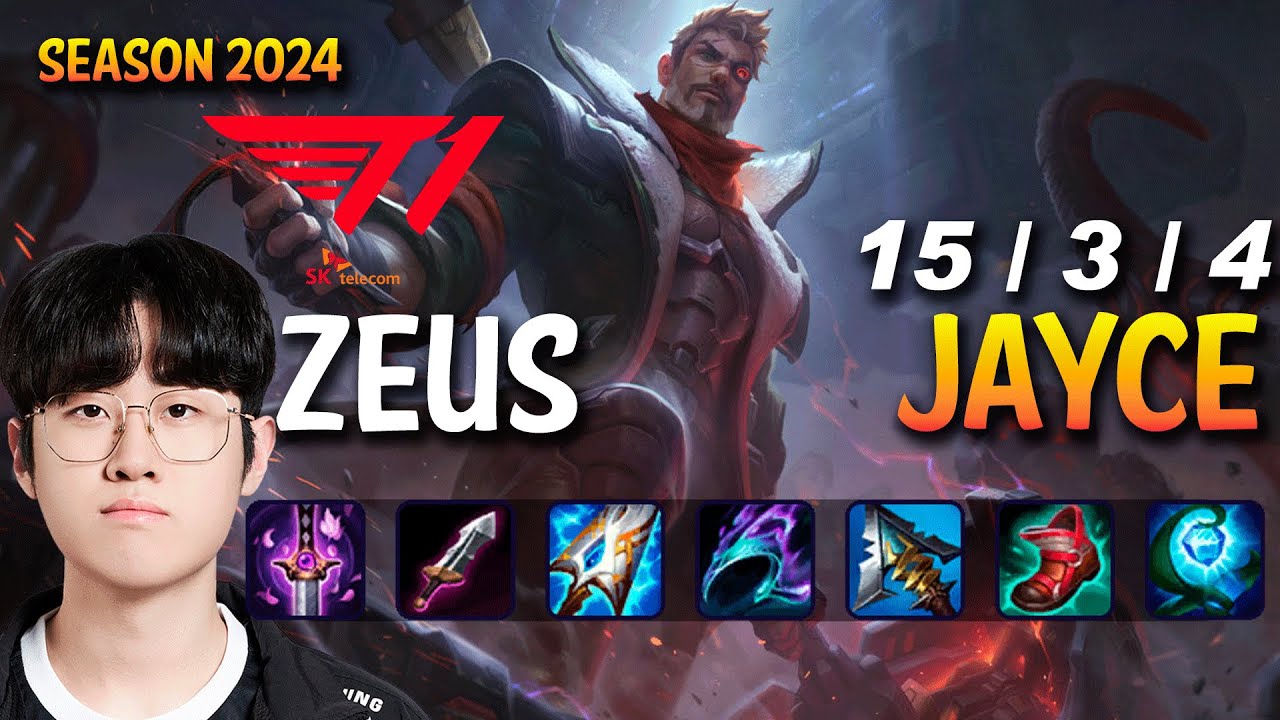T1 Zeus JAYCE vs UP Doggo SMOLDER Top - Patch 14.4 KR Ranked ...
