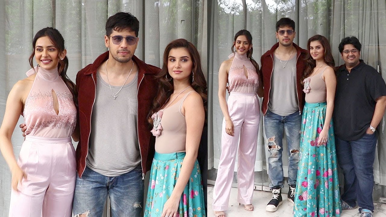 Siddharth Malhotra, Tara Sutaria & Rakul Preet Singh For The Trailer ...