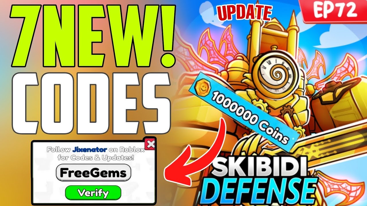 NEW!! UPD 72 SKIBIDI TOWER DEFENSE ROBLOX CODES 2024 -SKIBIDI TOWER ...