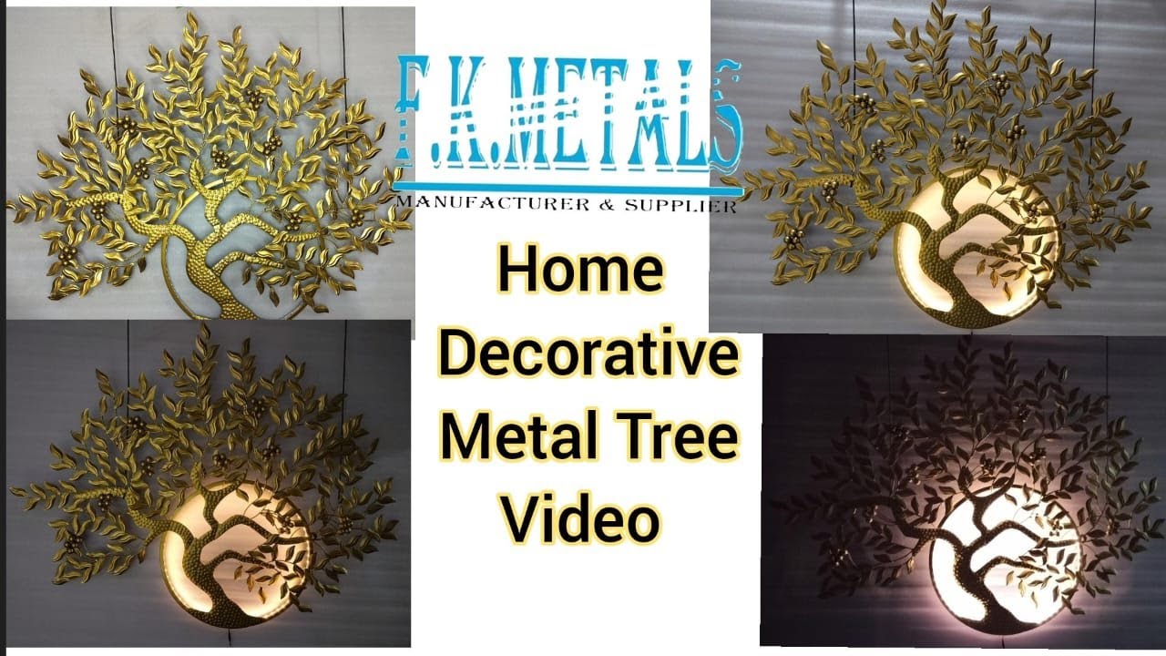 Home Decorative Metal Tree For Wall l Golden Tree l Wall Decoration ...