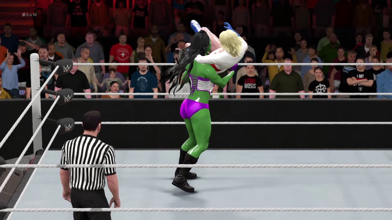 WWE 2K17 Power Girl vs She Hulk - Ironman Match - YouTube