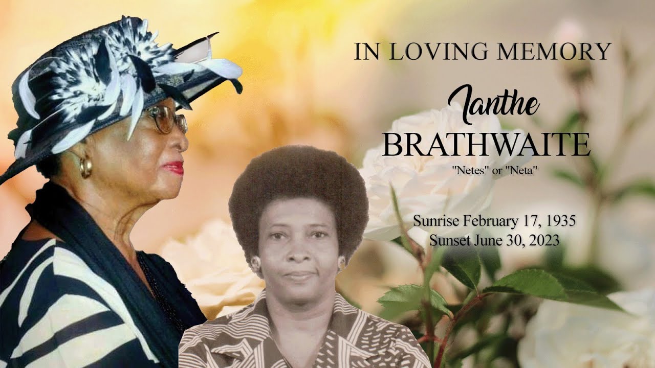 Celebrating the Life of Ianthe Brathwaite - YouTube