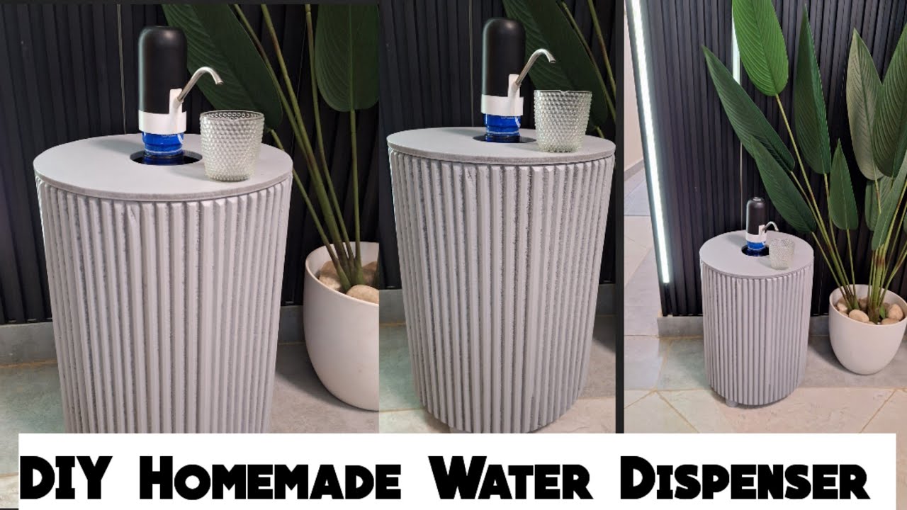 How To Make A Water Bottle Storage // Homemade Dispenser DIY - YouTube