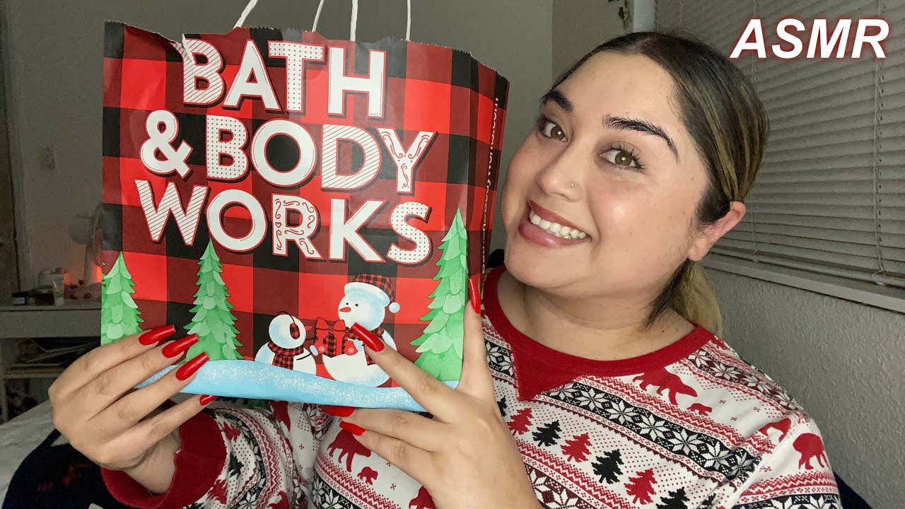 ASMR Bath & Body Works Haul- whisper - YouTube