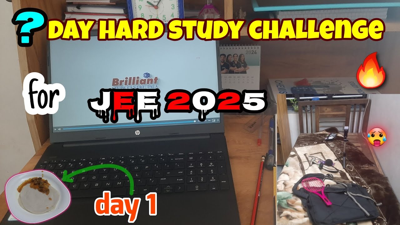 day hard study challenge for JEE 2025 day 1 🔥 | ft. brilliant pala | # ...