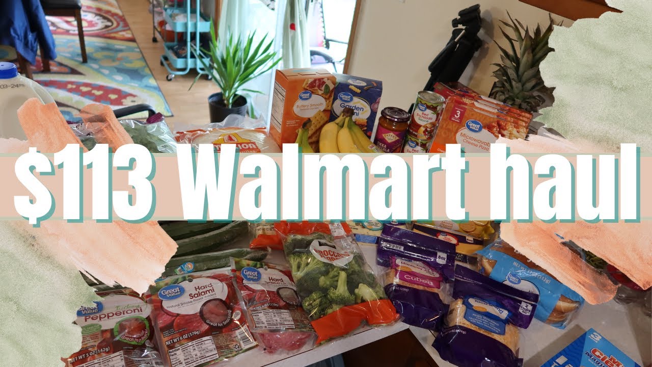 $113 Walmart Grocery Haul & Meal Plan | Family of 4 | April 2024 - YouTube