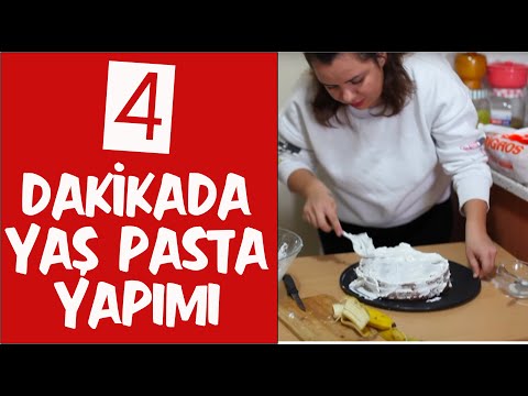 HAZIR KEKLE 4 DAKİKADA YAŞ PASTA YAPIMI  | PRATİK TARİFLER