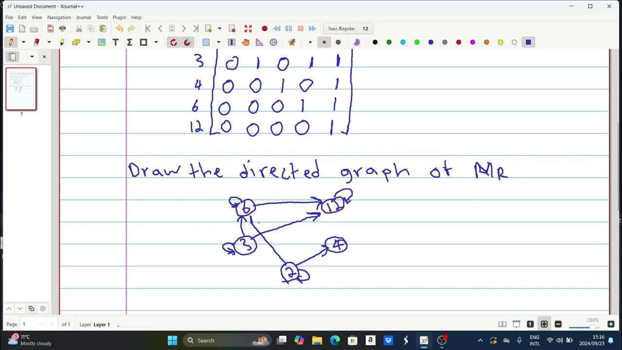 Draw a directed graph of a matrix - YouTube
