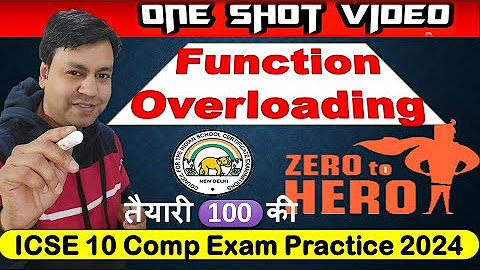 ICSE 10th Ch5: User - Defined Methods (UDF) || (Function | Method ...