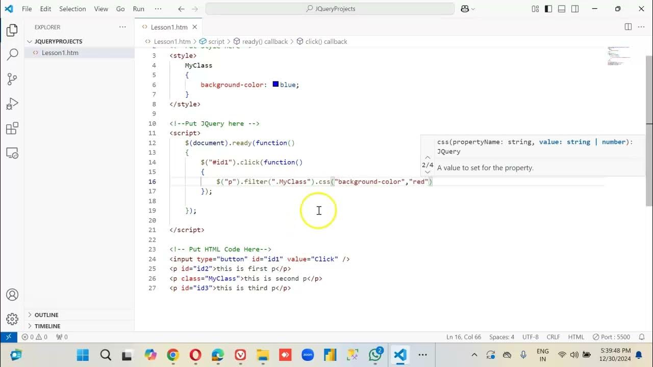 Lesson42- filter - JQuery 1000 Videos - YouTube