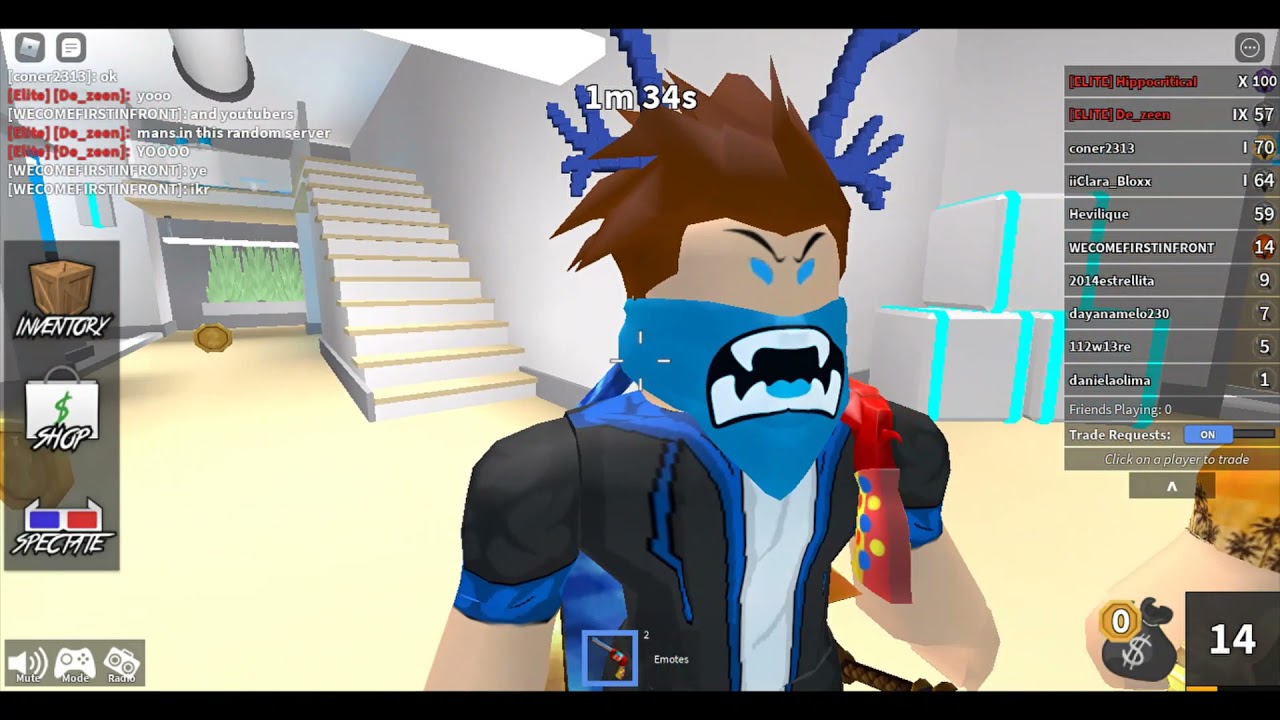 I shot rank 1 player(Hippocritical) in mm2 - YouTube