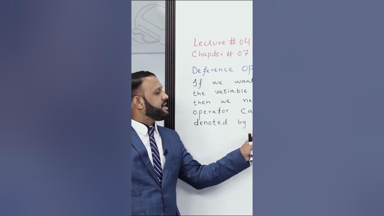 PGC lectures-Inter Part 2-KPK Board-Computer Science-Chapter 7-Dereference Operator - YouTube