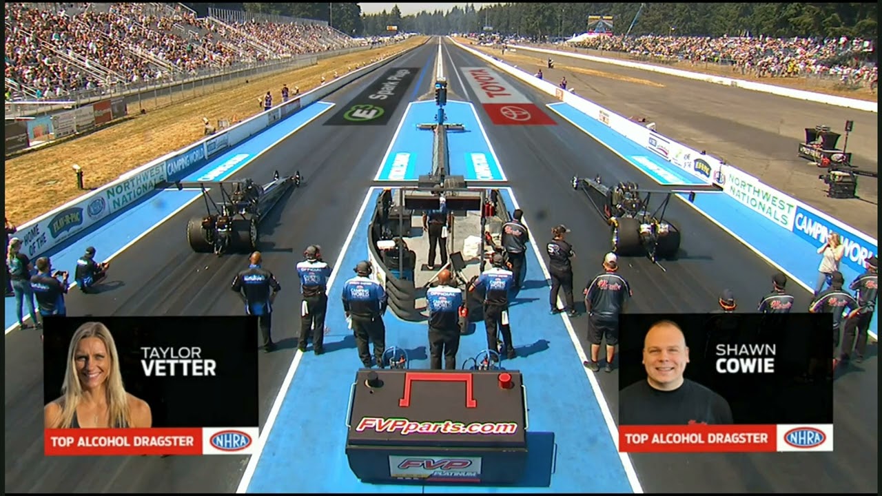 Taylor Vetter, Shawn Cowie, Top Alcohol Dragster, Qualifying Rnd 2 ...