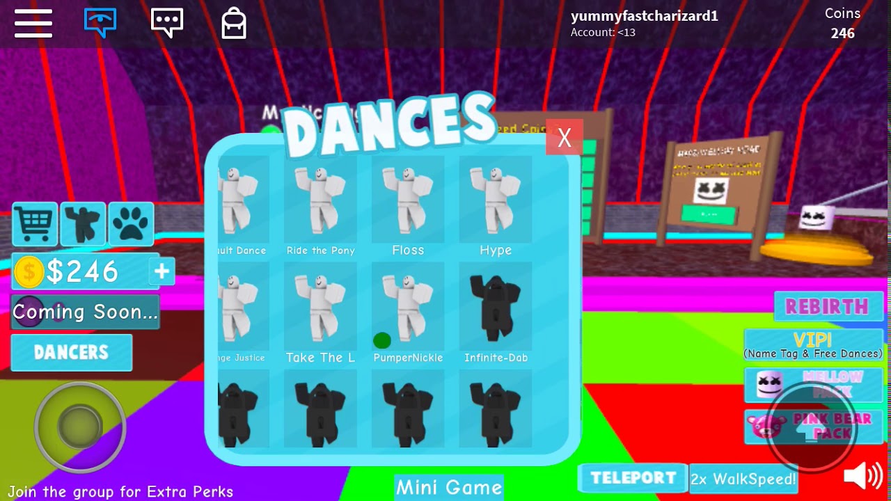 Playing dancing simulator on roblox - YouTube
