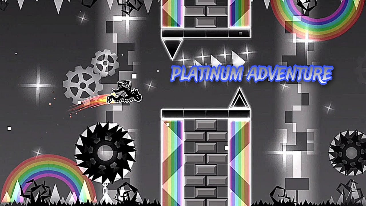 "platinum adventure" 98% | Geometry dash - YouTube