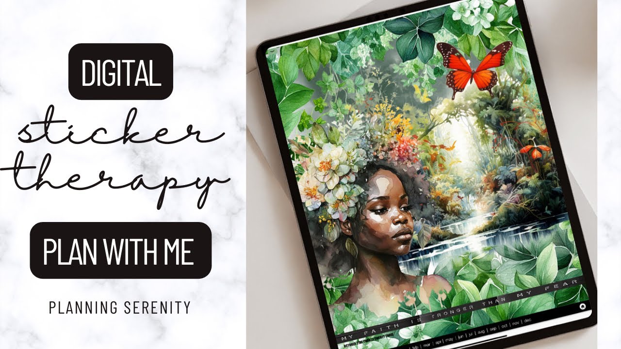 DIGITAL PLAN WITH ME | EMOTIONAL STICKER THERAPY | LAYERING STICKERS IN ...