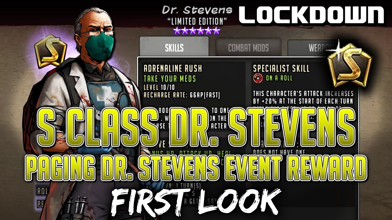 TWD RTS: S Class Dr. Stevens, Event Character, First Look - The Walking ...