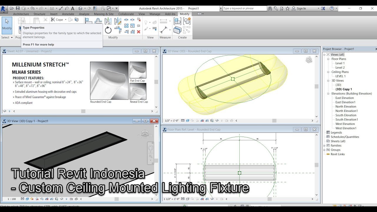 2×4 Ceiling Light Revit | Shelly Lighting