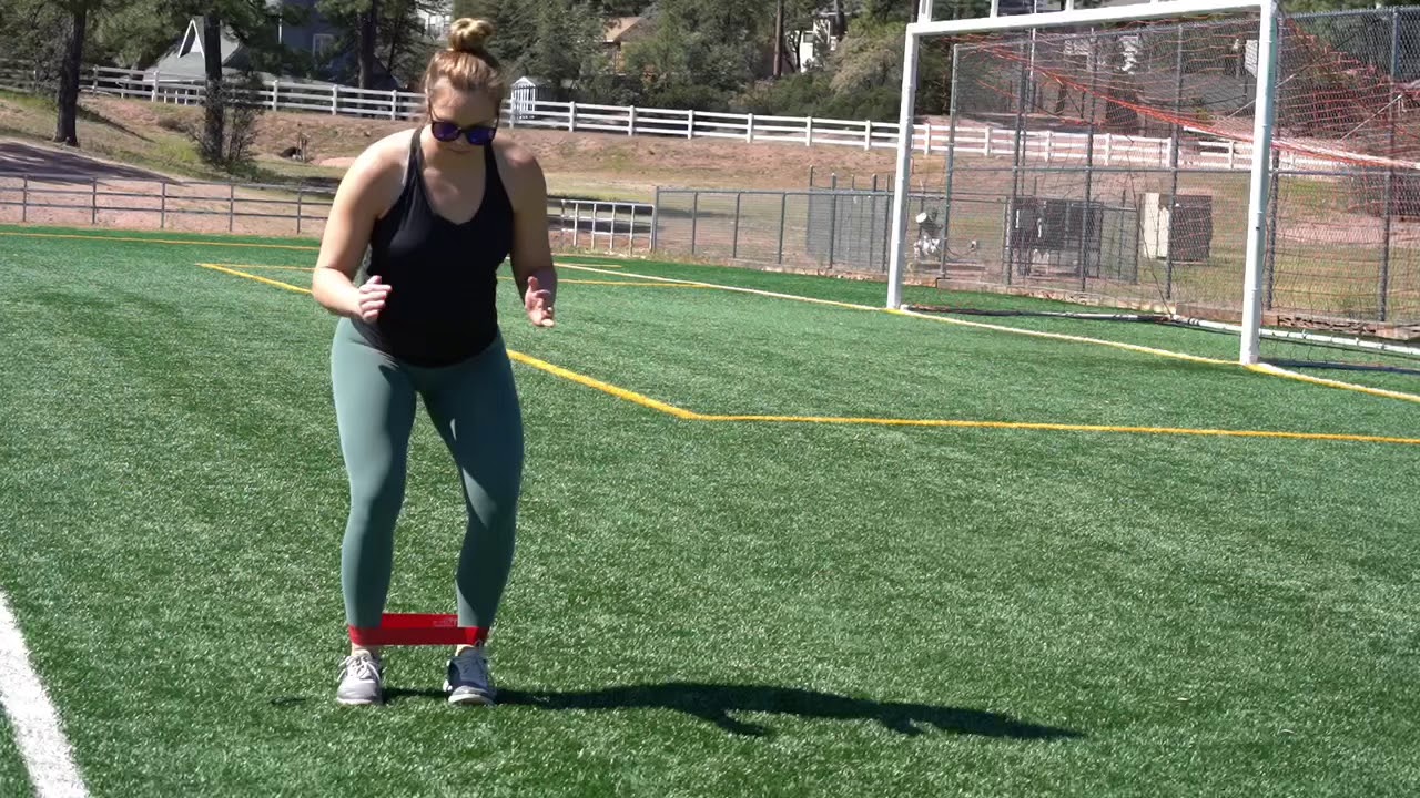 Mini band lateral monster walks - YouTube