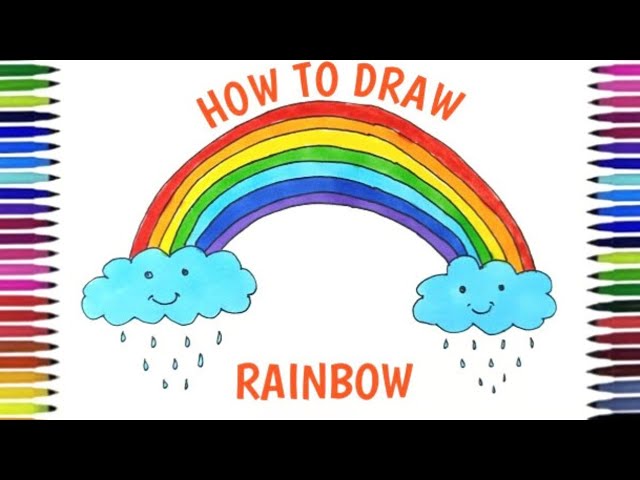 How To Draw A Rainbow Step By Step Easy For Kids Rainbow Coloring