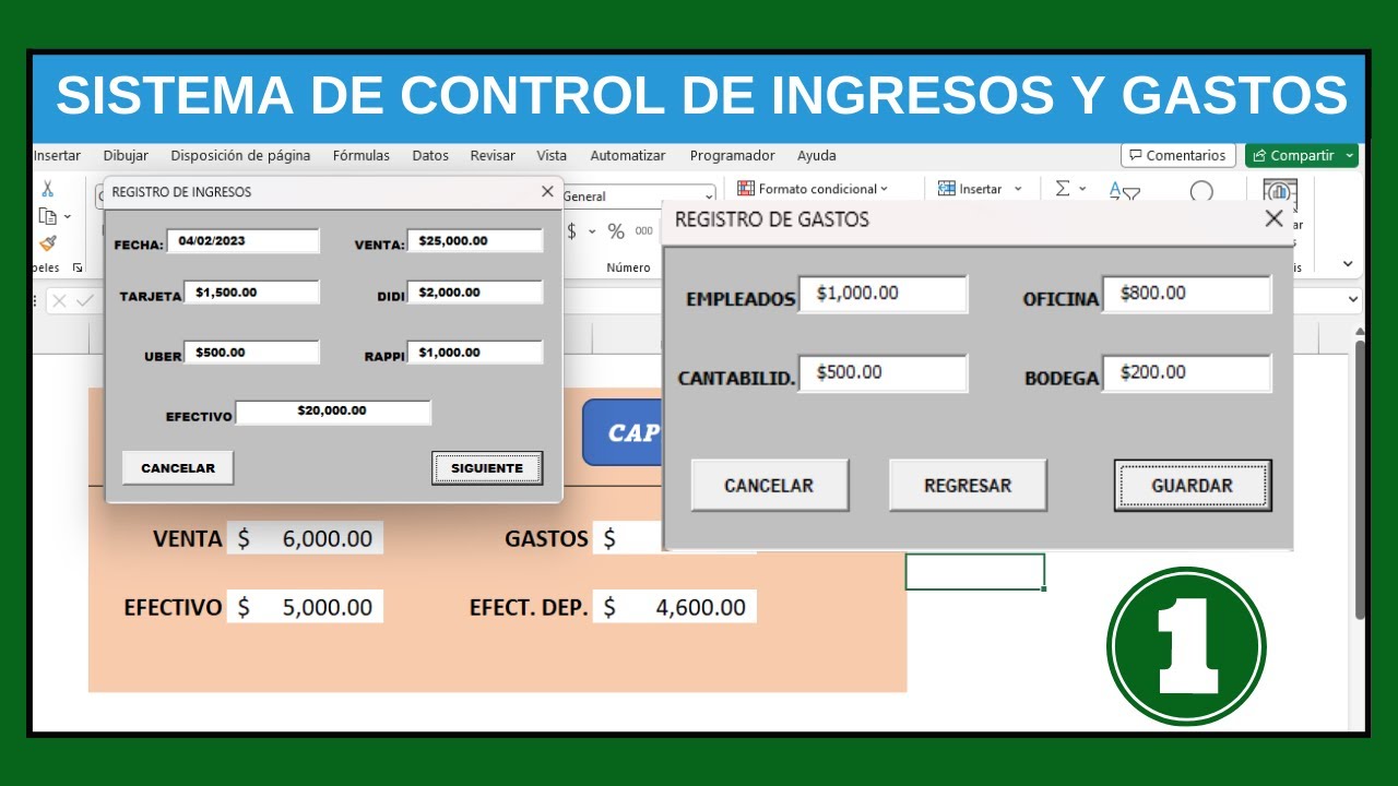 Sistema de Control de Ingresos y Gastos en Excel Gratis para Descargar - Parte 1 - YouTube