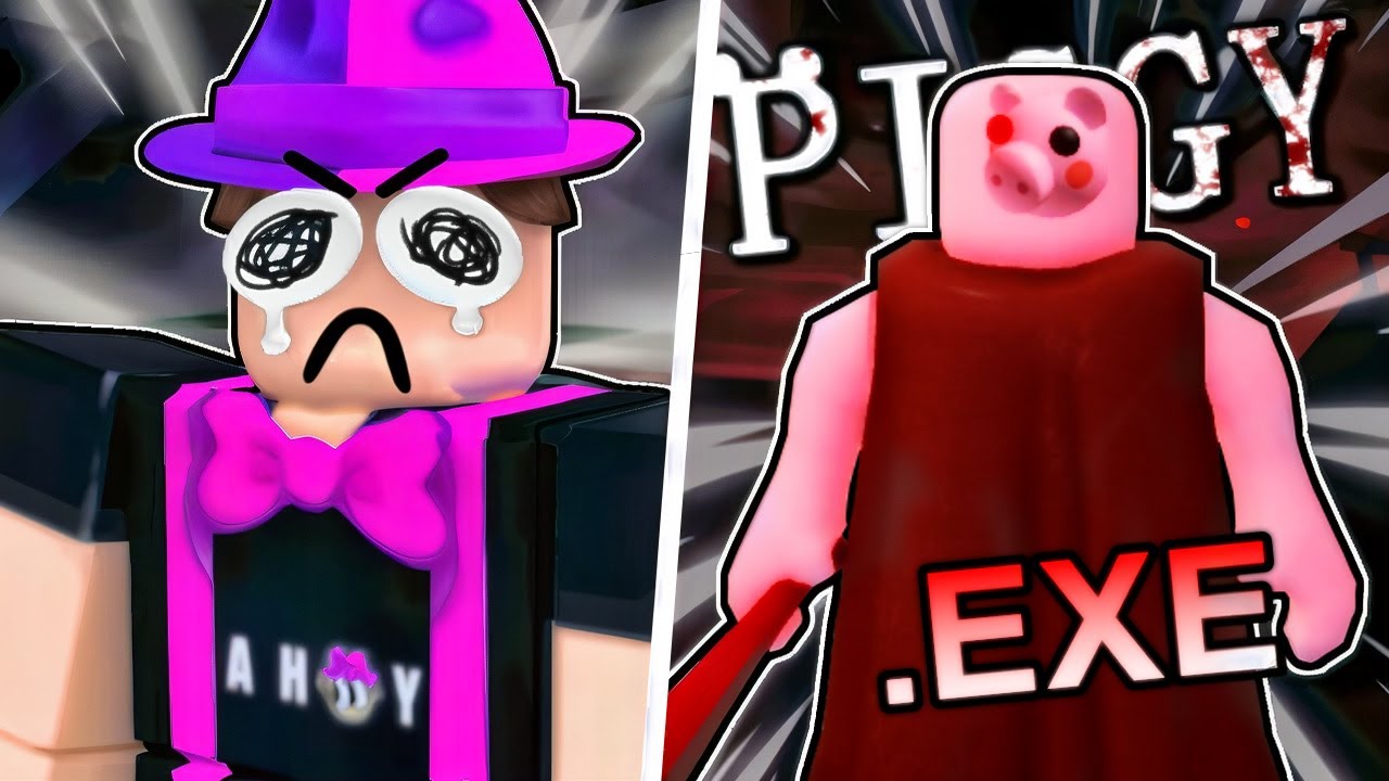 MiniToon & Moon Try to SURVIVE PIGGY.EXE... - YouTube