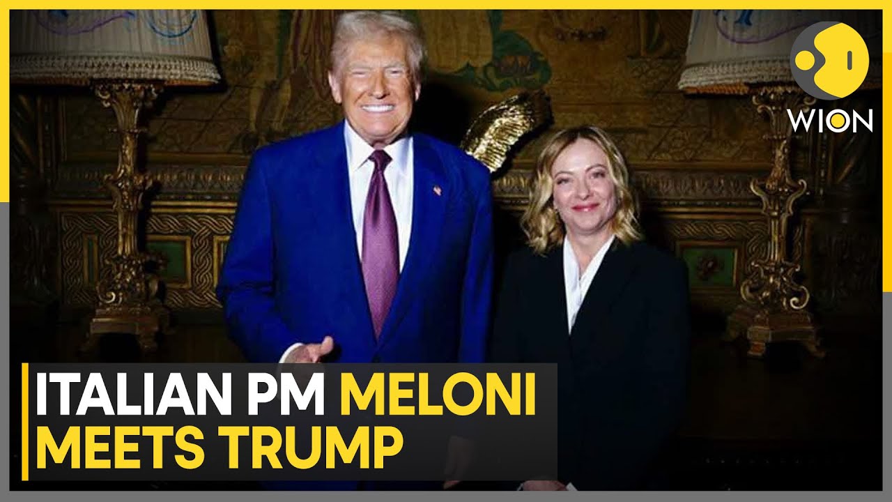 Donald Trump Meets Italian PM Giorgia Meloni Before US President Joe ...