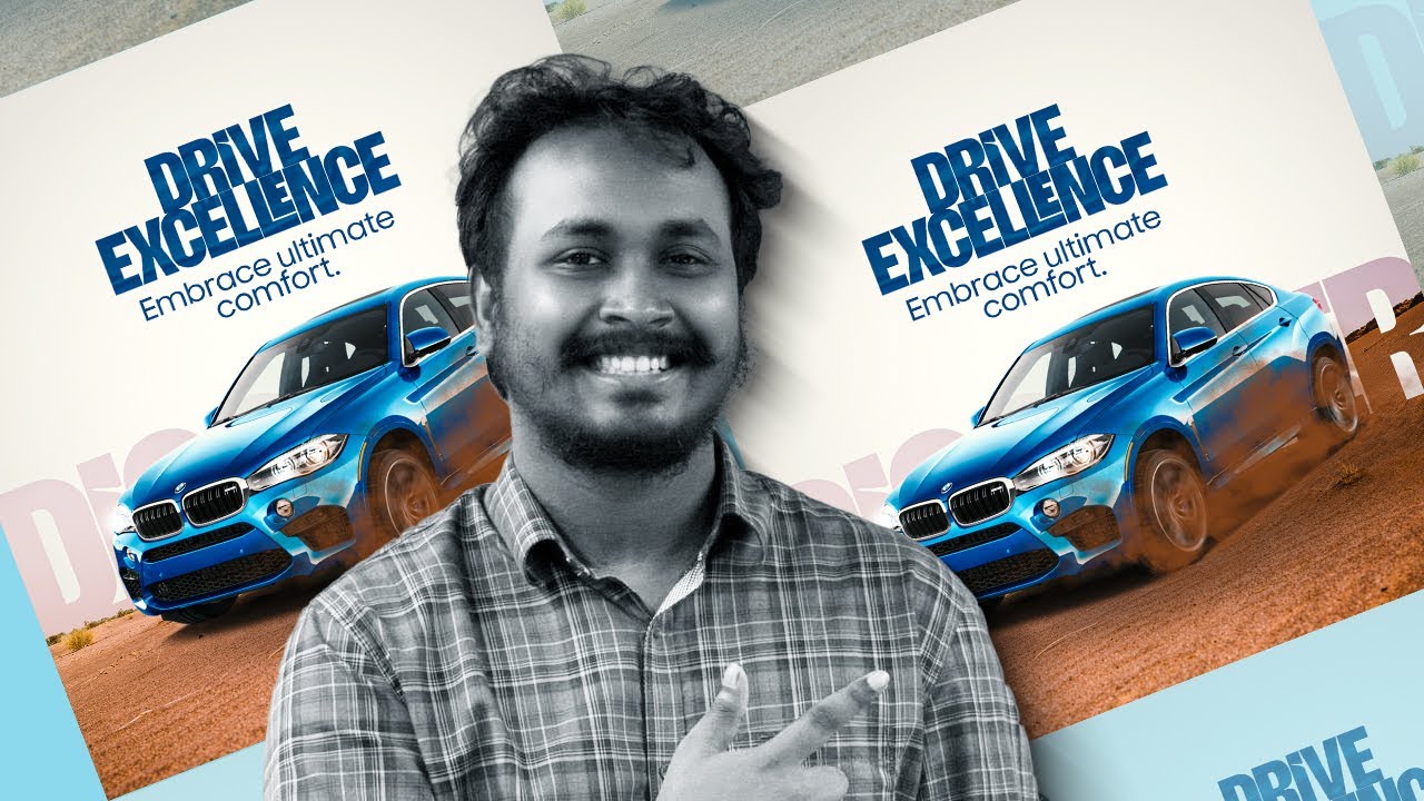 COMMERCIAL CAR POSTER/BANNER DESIGN IN PHOTOSHOP | BMW | DESIGNHOB ...
