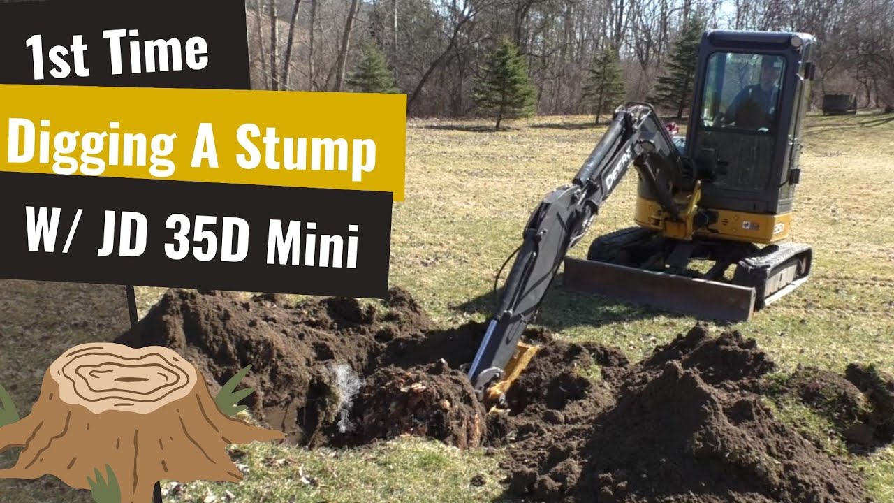 John Deere 35D: First Time Digging With Mini Excavator - YouTube
