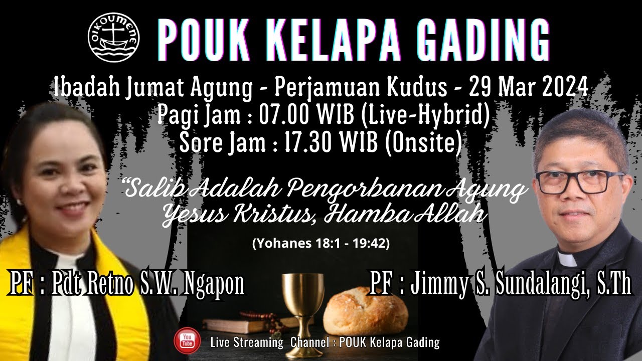 Pdt. Retno S.W.Ngapon & Pdt Jimmy S. Sundalangi, S.Th - Ibadah Jumat ...