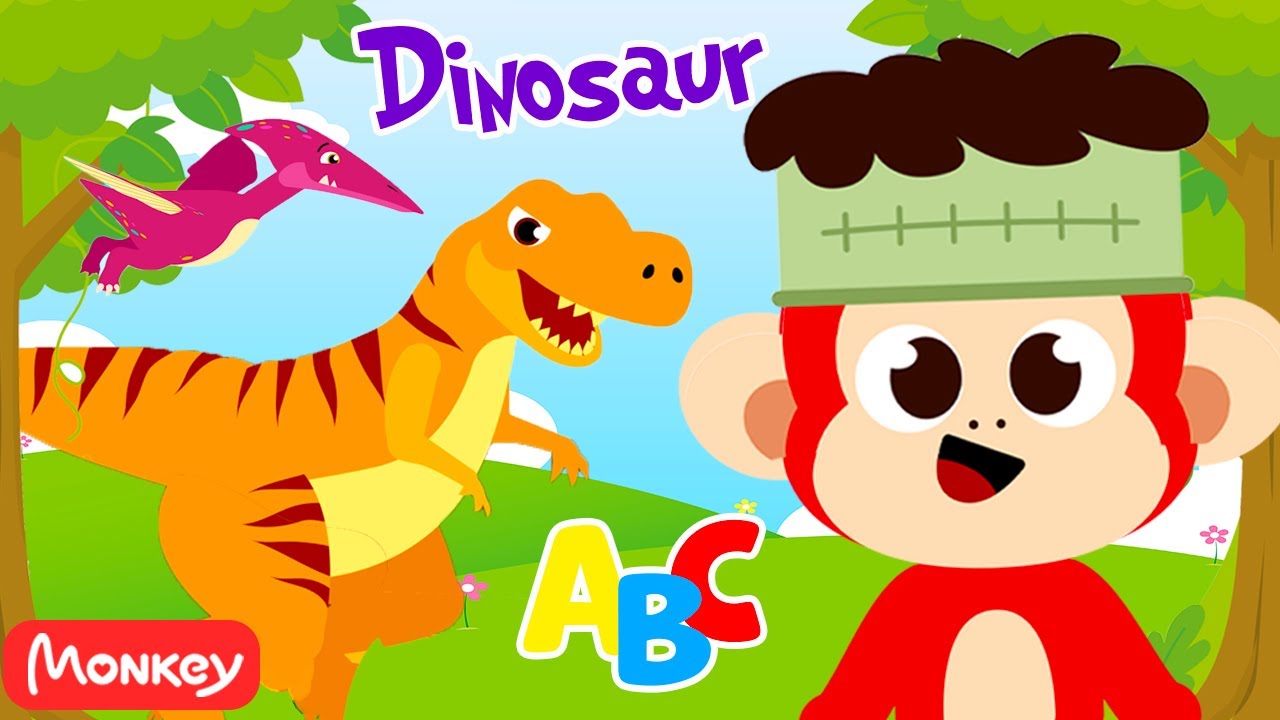 Learning Dinosaur with Monkey 🙊 All About Dinosaurs 🏜 Monkey Junior ...