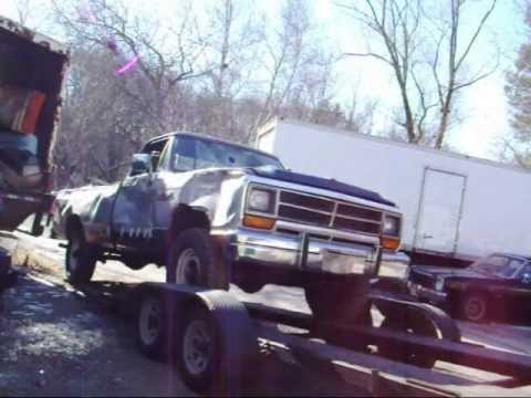 Cold start and scrap the old junk Dodge truck - YouTube