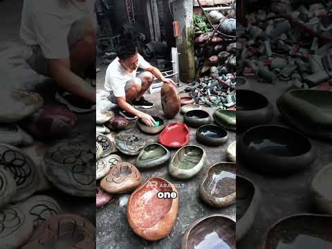 Turning River Stones Into Stunning Vases with Precision! #Innovation #chinainnovation #shorts #short