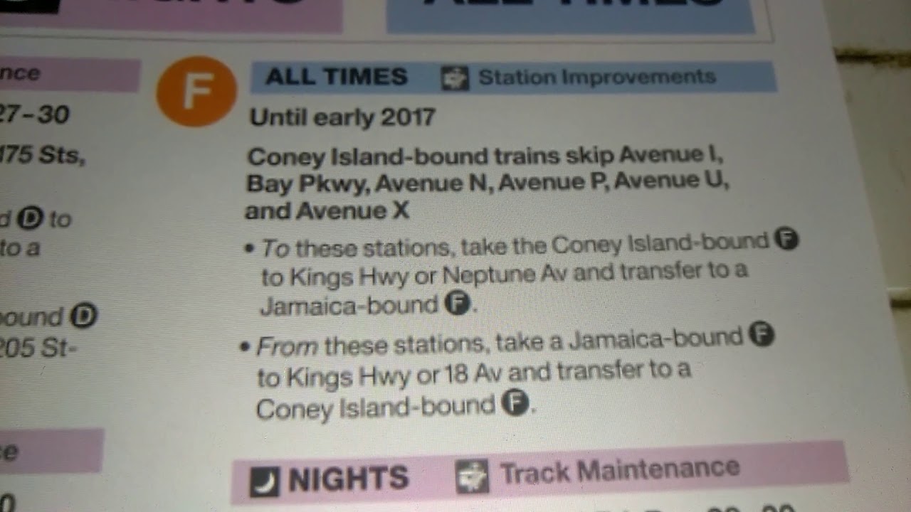 MTA Planned Service Change - YouTube