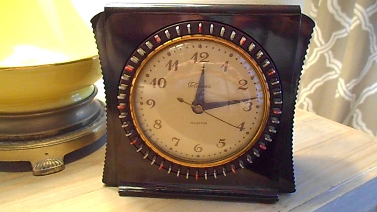 1945 Telechron "Selector" Art Deco Clock (Working!) - YouTube
