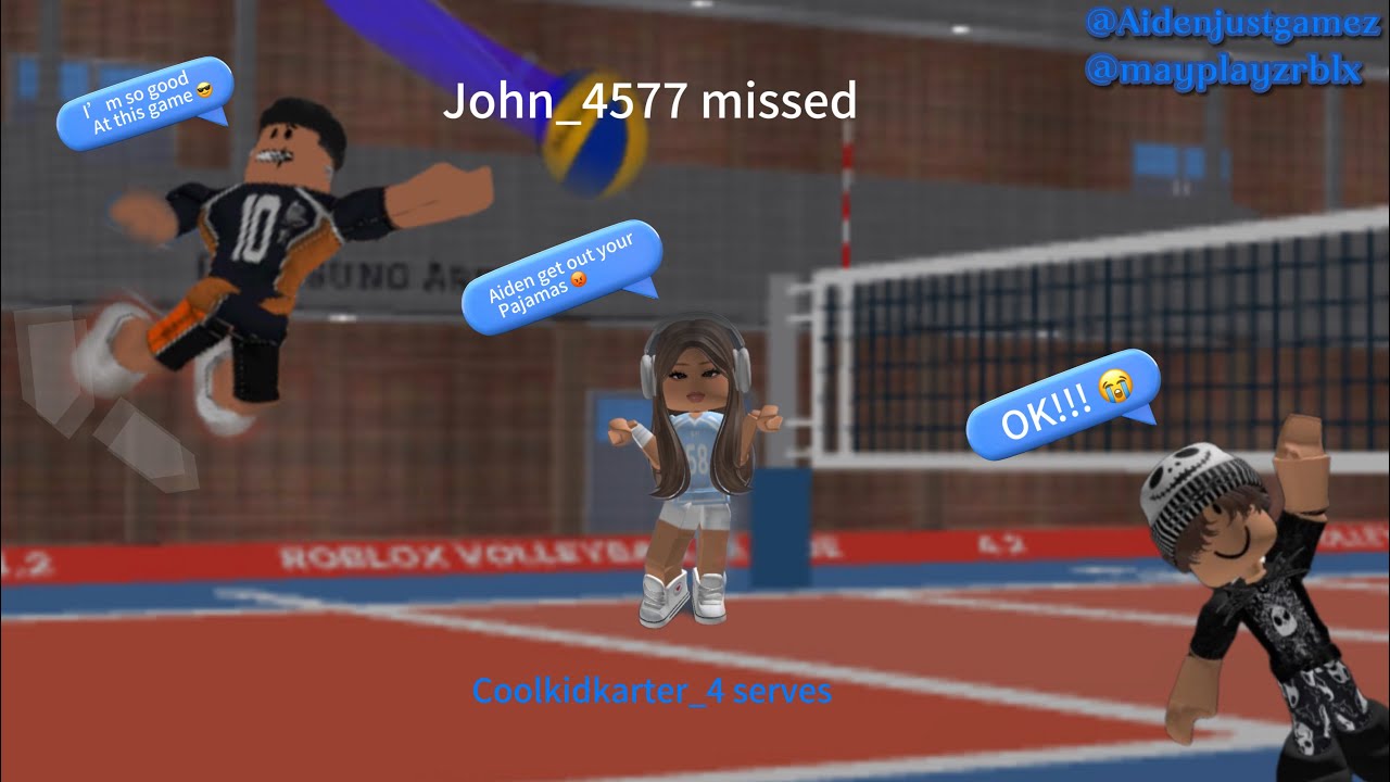 Playing Roblox volleyball 4.2 🏐 w/@aidenrobloxx @Mayplayzrblx17 - YouTube