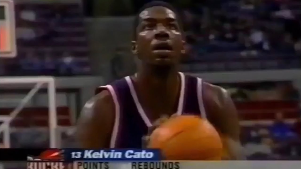 Kelvin Cato Rockets 23pts 12rebs vs Pistons (2000) - YouTube