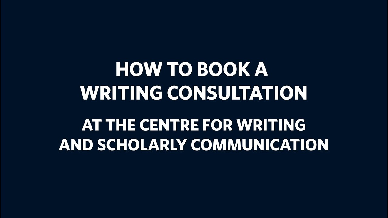 How to Book a Writing Consultation - YouTube