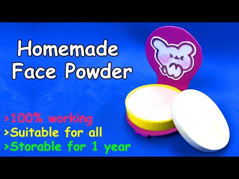 How to make face powder at home||homemade compact powder||loose powder ...
