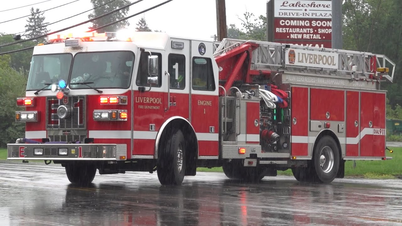 Liverpool Fire Department Engine 1 Responding 7/10/23 - YouTube