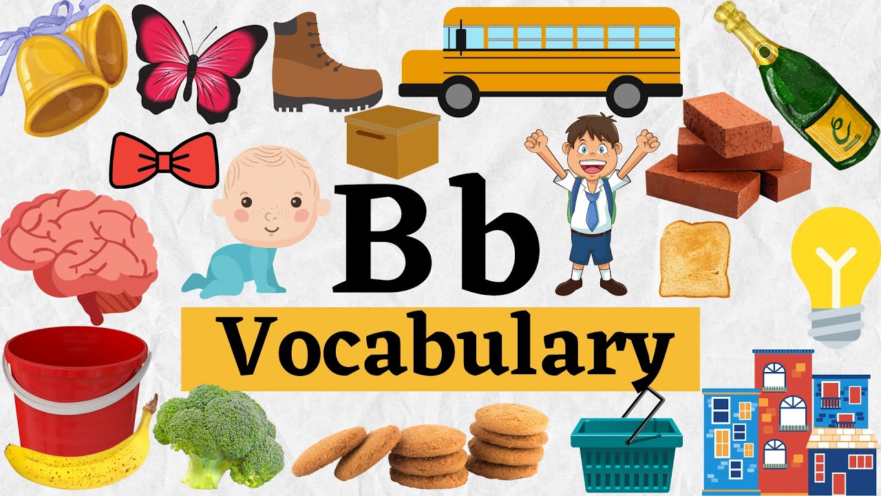 Words that start with Bb| Recognition |Phonics|Bb Vocabulary |Word bank ...