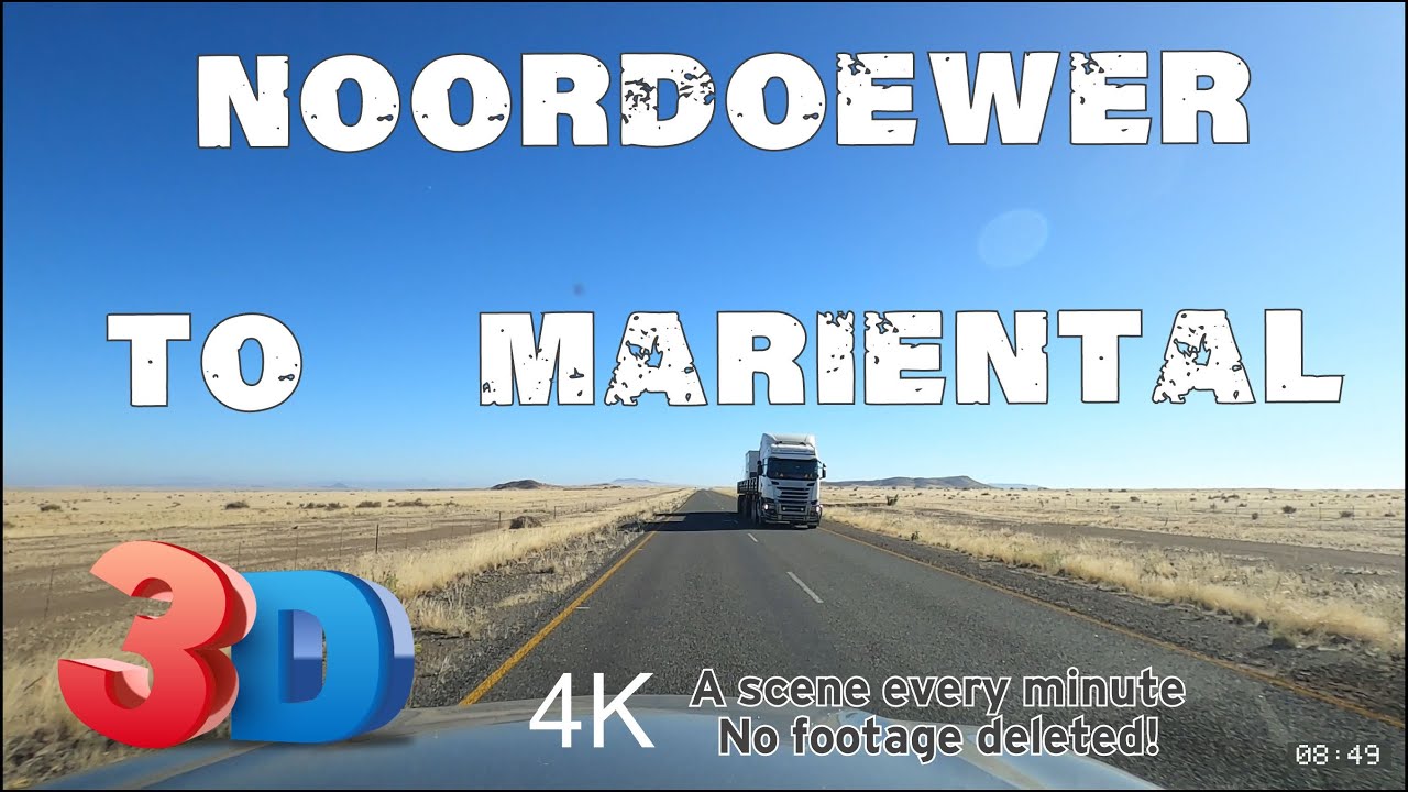 4K Driver's views : Namibia : Noordoewer to Mariental via B1 national ...