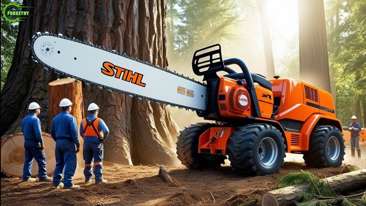 Extreme Dangerous Fastest Big Chainsaw Cutting Tree Machines | Monster ...