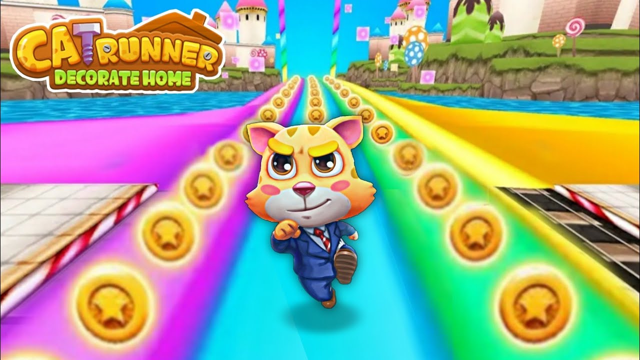 Cat Runner gameplay new update Run , jump and collect gold couns 😎 ...